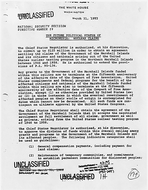 NSDD - National Security Decision Directives - Reagan Administration