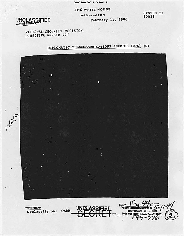 NSDD - National Security Decision Directives - Reagan Administration