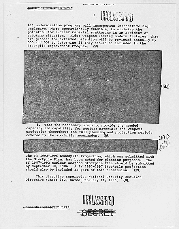 NSDD - National Security Decision Directives - Reagan Administration