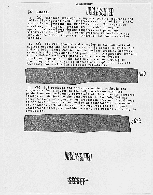 NSDD - National Security Decision Directives - Reagan Administration