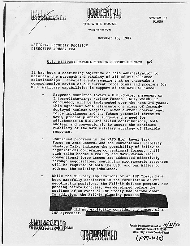 NSDD - National Security Decision Directives - Reagan Administration